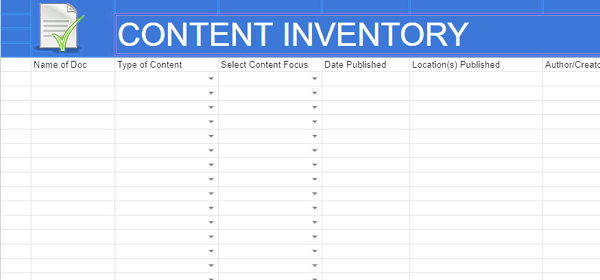 Content Strategy Step Five: Perform a Content Inventory – Marcom Today ...